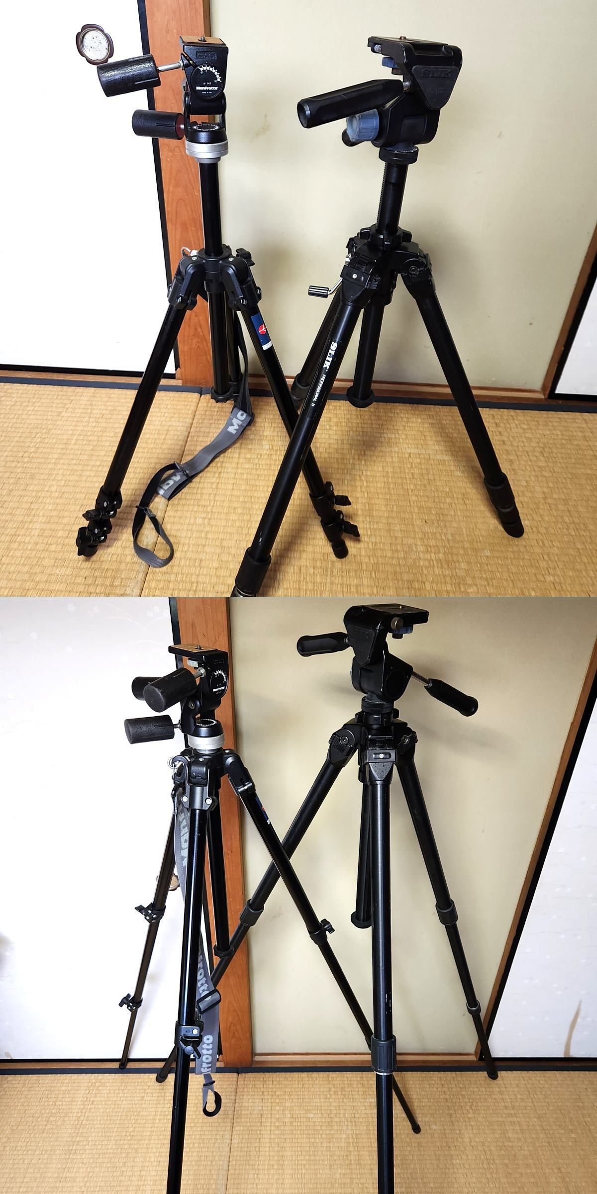 代購代標第一品牌－樂淘letao－カメラ三脚2点 SLIK PROFESSIONAL II マンフロット 144B/FE31 #141 140s23-3458